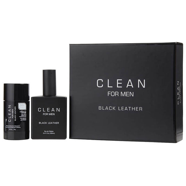 Clean for Men Black Leather 2pc Set 100ml EDT (M) - PriceRiteMart